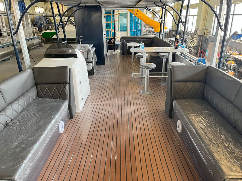 Commercial Ocean Pontoon Boat With Swim Platform from China ...